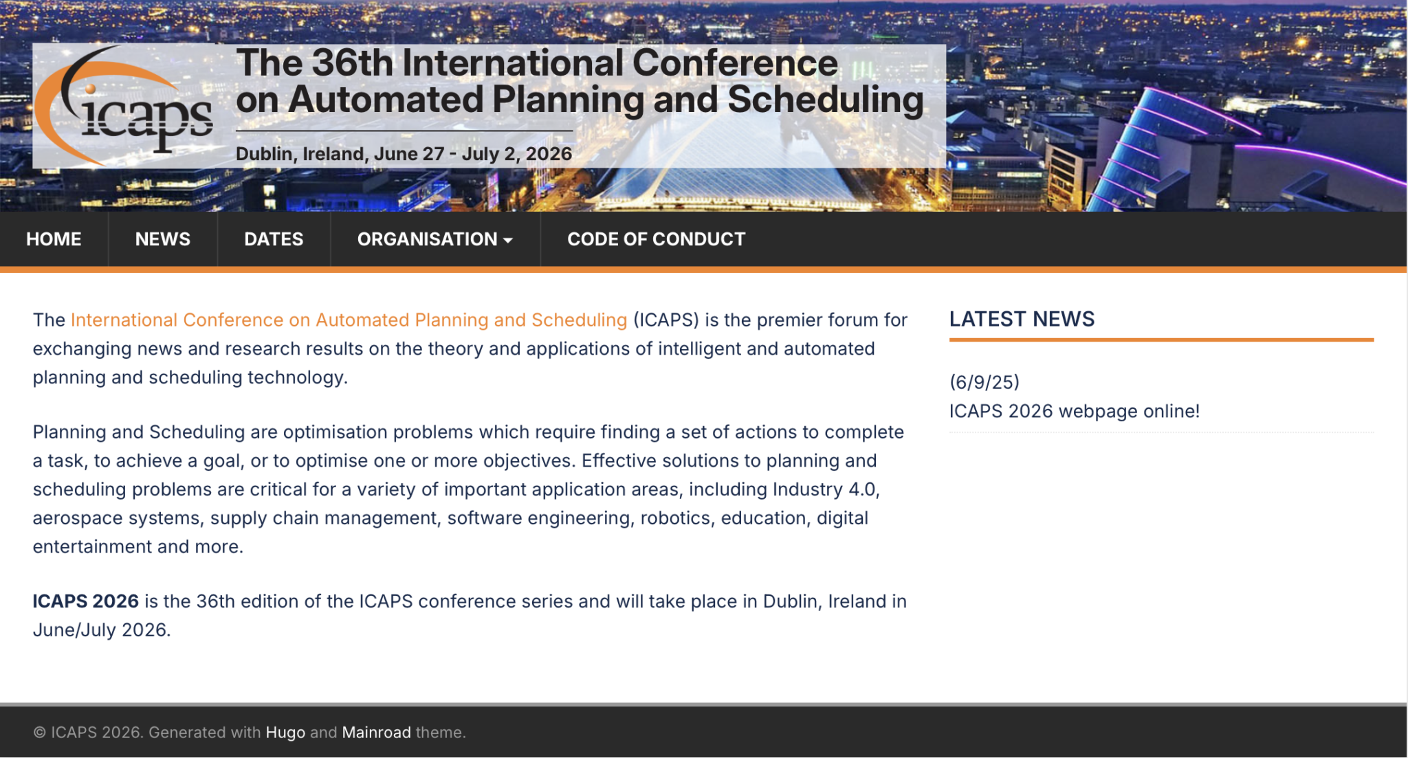 ICAPS 2026 – ICAPS